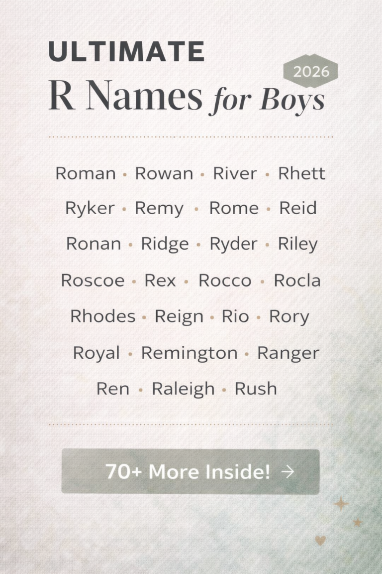 70+ Cutest Boy Names That Start with R (2026 Guide)